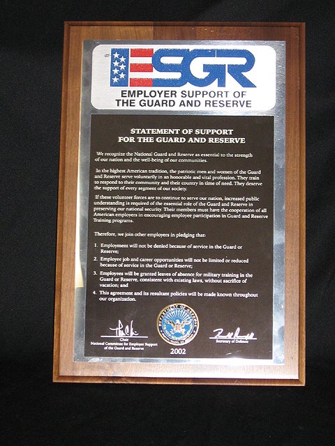 ESGR Employer Support of Guard and Reserve | City of San Diego Official ...