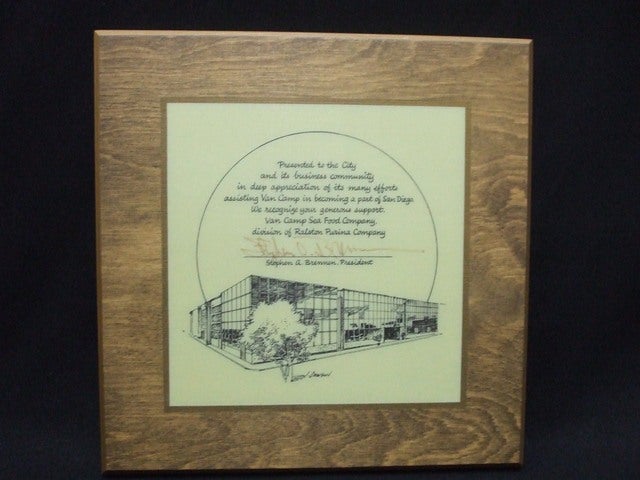 Van Camp Sea Food Plaque | City of San Diego Official Website