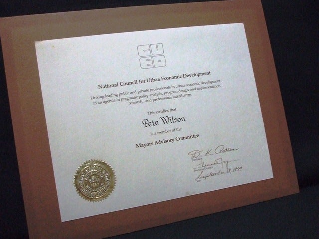 Council for Economic Urban Development Certificate | City of San Diego ...
