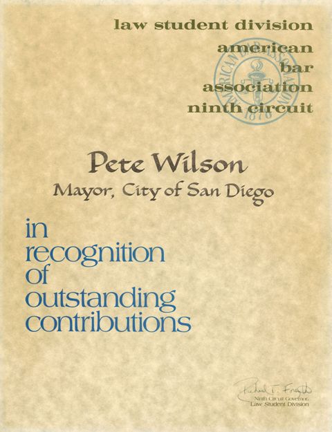 American Bar Certificate | City of San Diego Official Website