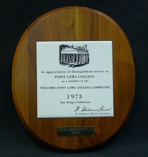 Point Loma College Plaque | City of San Diego Official Website