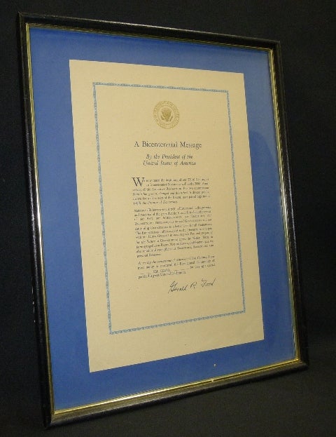 Bicentennial Message from President Ford | City of San Diego Official ...