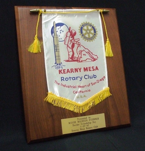 Plaque from Kearny Mesa Rotary Club | City of San Diego Official Website