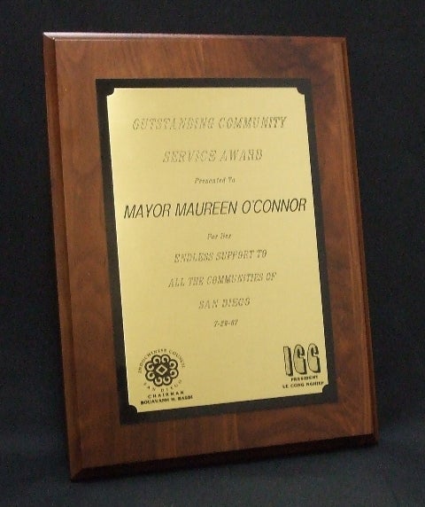 Community Service Award from Indo Chinese Council | City of San Diego ...