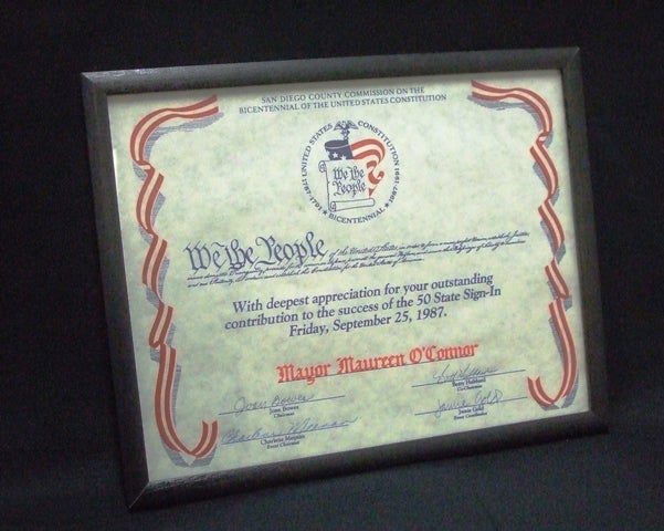 U.S. Constitution Bicentennial Appreciation | City of San Diego ...