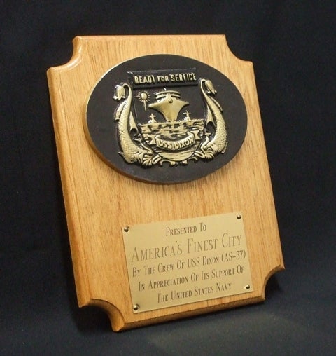 Plaque from USS Dixon | City of San Diego Official Website