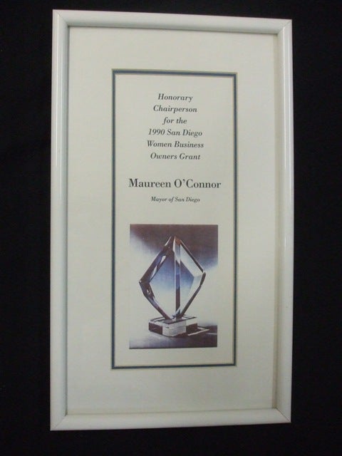 Plaque from Women Business Owners | City of San Diego Official Website