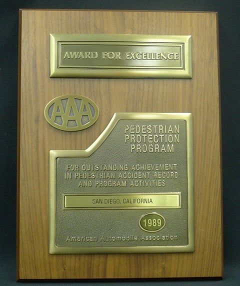 1989 AAA Award for Pedestrian Protection | City of San Diego Official ...