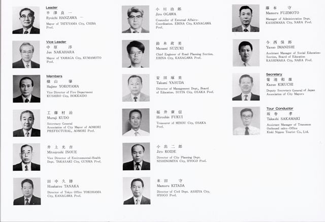 Japanese City Mayors | City of San Diego Official Website