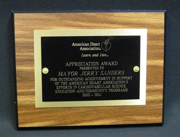 American Heart Assn. Plaque | City of San Diego Official Website