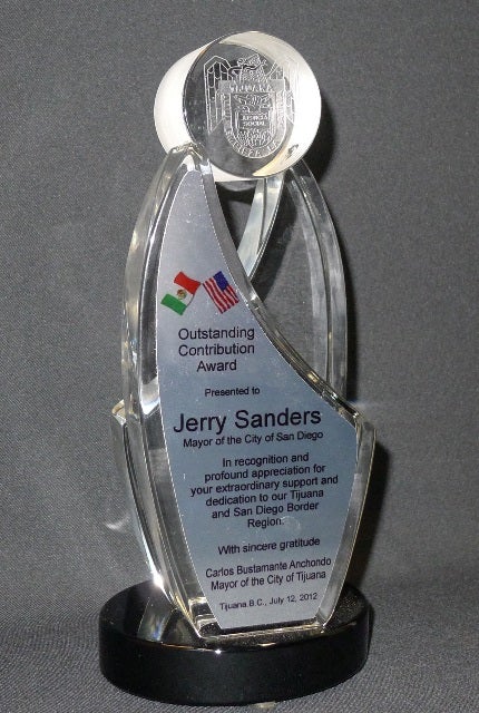 Award - Dedication to Tijuana and San Diego Border Region | City of San ...