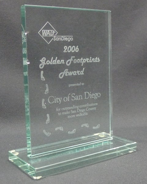 Plaque - 2006 WALK San Diego Golden Footprints Award | City of San ...