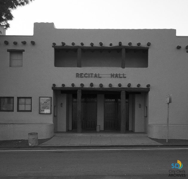 Entrance to the Balboa Park Recital Hall | City of San Diego Official ...