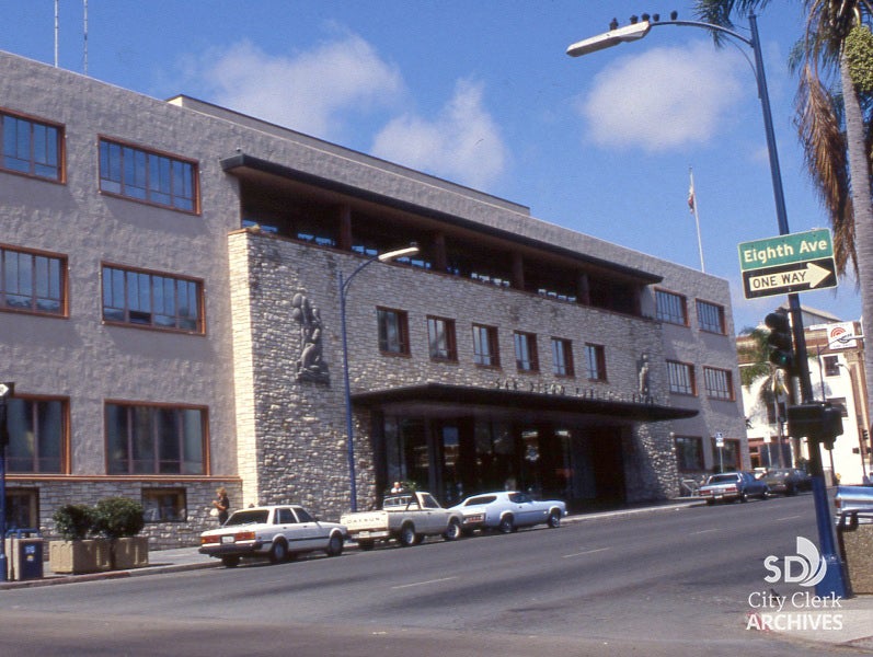 Former Central Library at Eighth and E in 1971 | City of San Diego ...