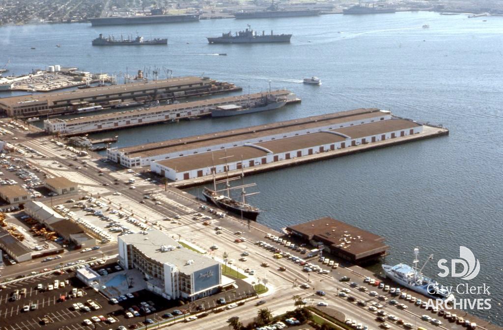 1969 Aerial View of the Embarcadero, Ships in the Bay | City of San ...