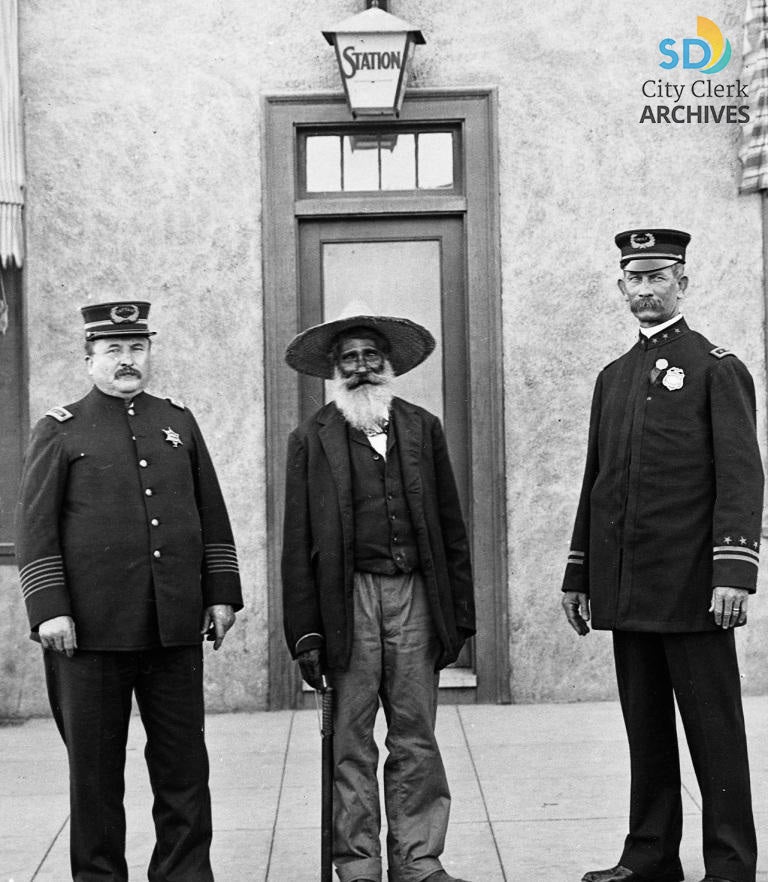 First San Diego Policeman with the Captain and Chief in 1911 | City of ...