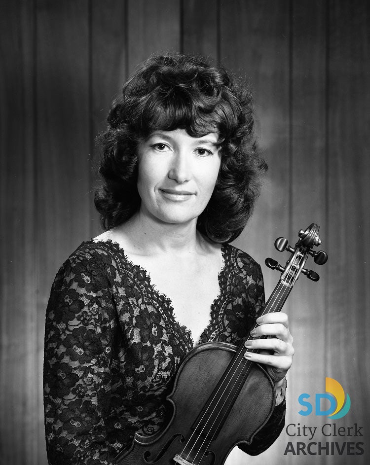 Mary Gerard, 1975 San Diego Youth Symphony Violin Teacher | City of San ...