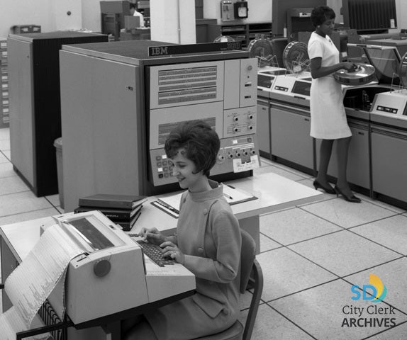 Data Processing in City Administration Building in 1968 | City of San ...