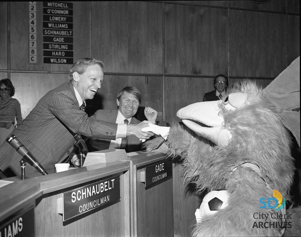 KGB Chicken, Councilmen Tom Gade and Larry Stirling | City of San Diego ...