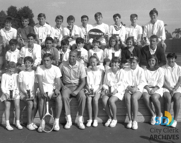 1967 Sanderlin Junior Tennis Team | City of San Diego Official Website