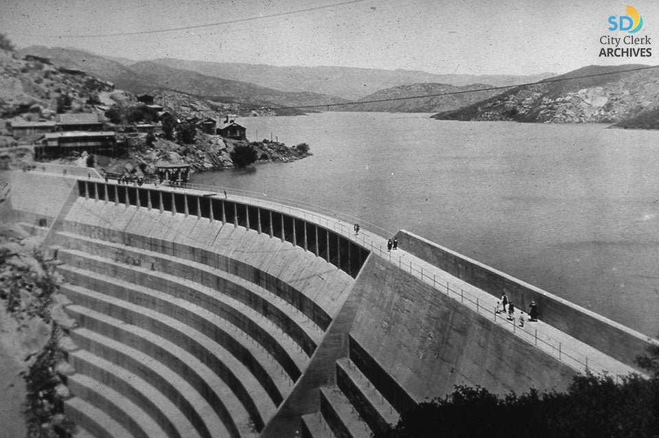 Barrett Dam and Reservoir in 1922 | City of San Diego Official Website
